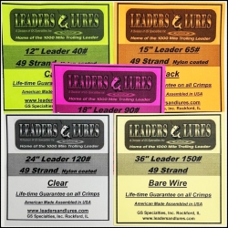 Leader: 49 Strand Steel 40#, 60#, 90#, 120# and 150#